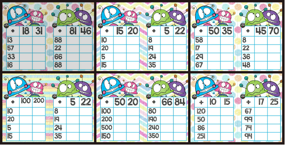 Súper bingos de sumas - Imagenes Educativas