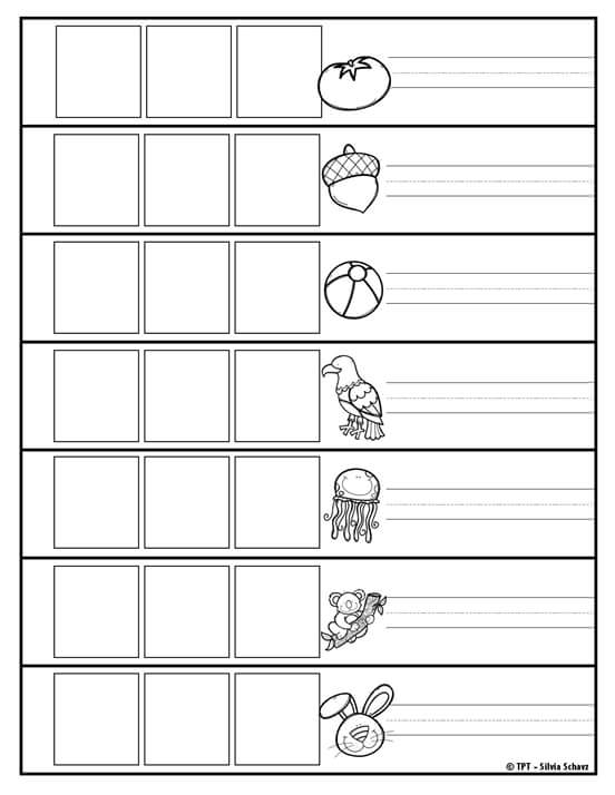 Librito de palabras tres sílabas (2) - Imagenes Educativas