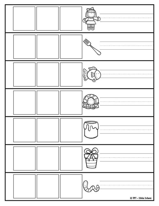 Librito de palabras tres sílabas (3) - Imagenes Educativas