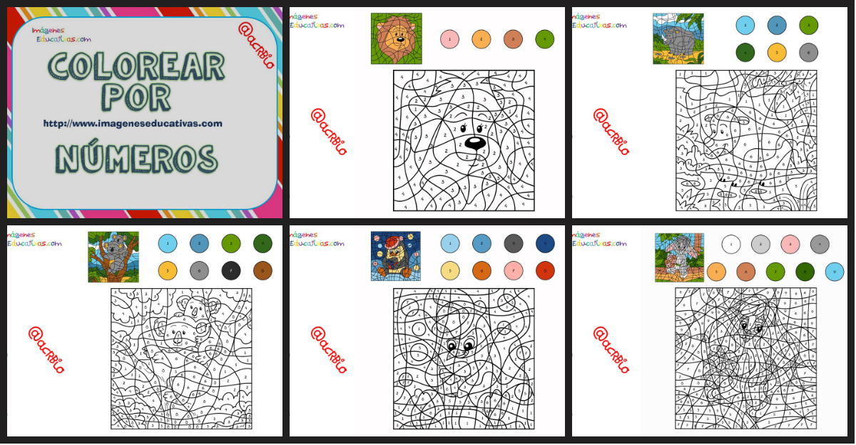 Fichas mejorar la atención: Motricidad y números del 1 al 10 COLOREAMOS ...