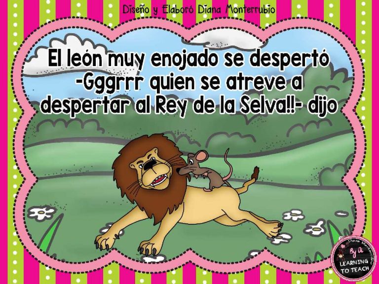 Fábulas para niños. El león y el ratón EN IMÁGENES