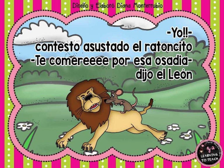 Fábulas para niños. El león y el ratón EN IMÁGENES