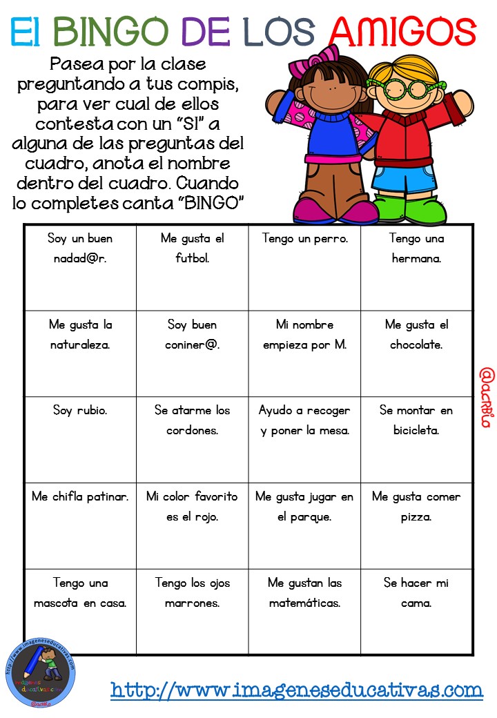 101 ACTIVIDADES PARA HACER LOS PRIMEROS DÍAS DE CLASE – Imagenes Educativas