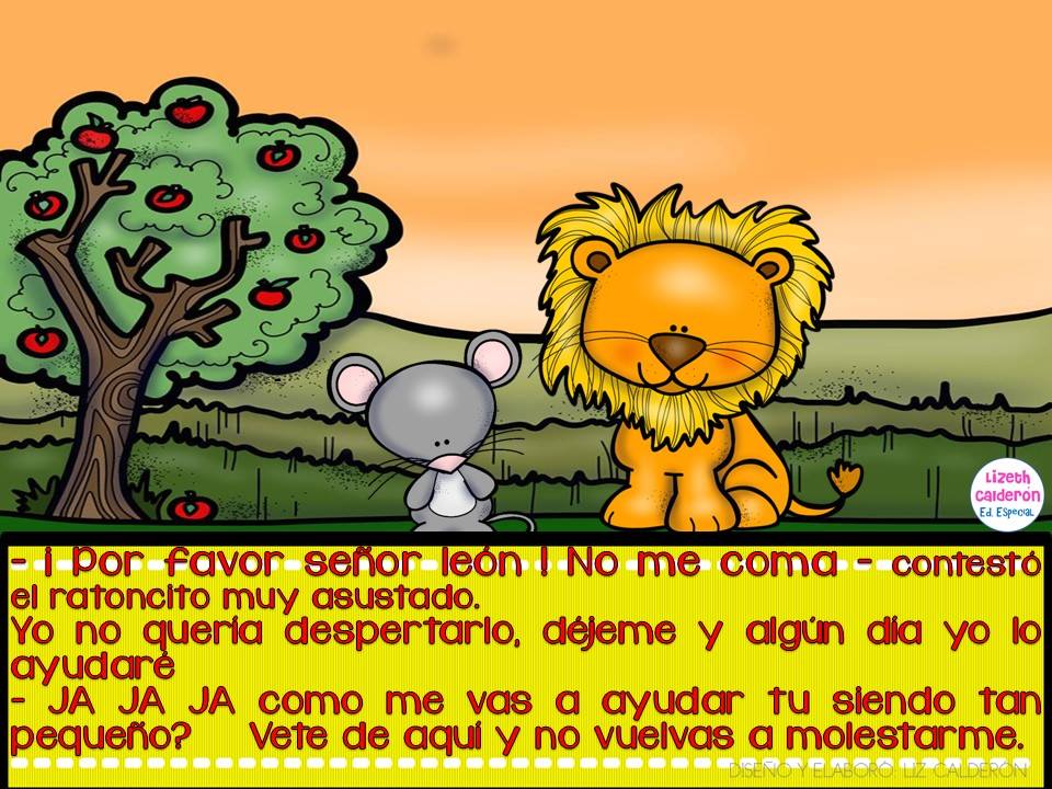 Fábula el león y el ratón
