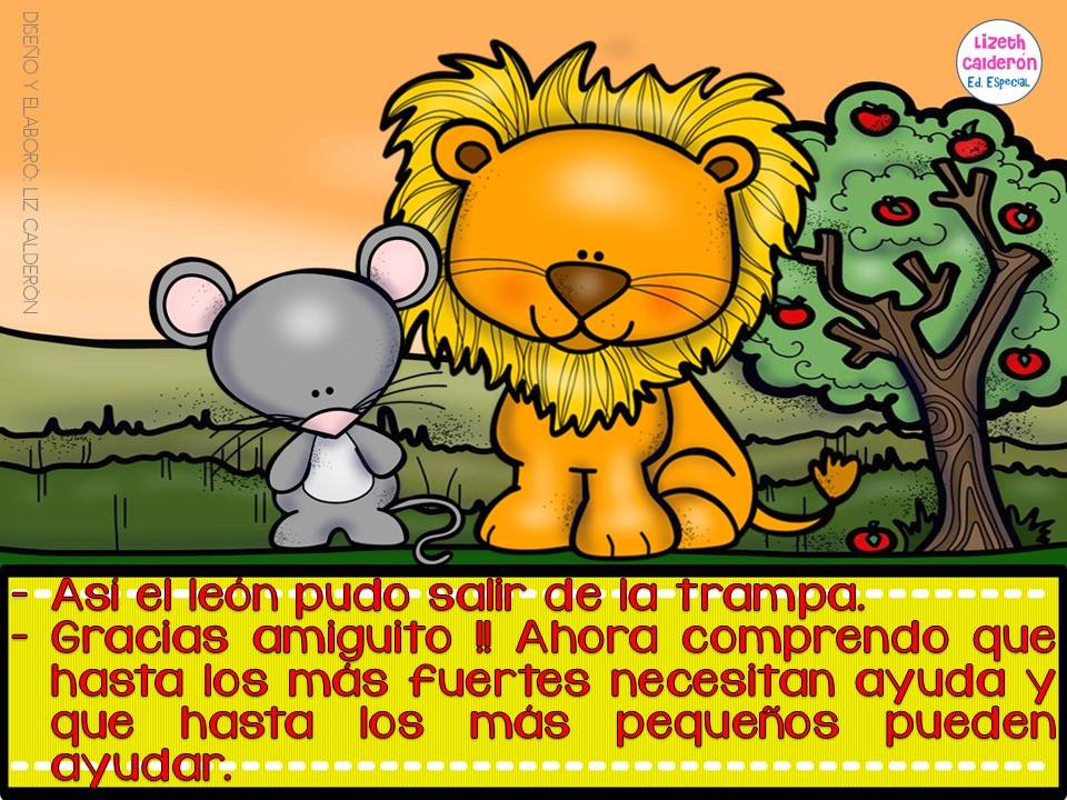 Fábula el león y el ratón