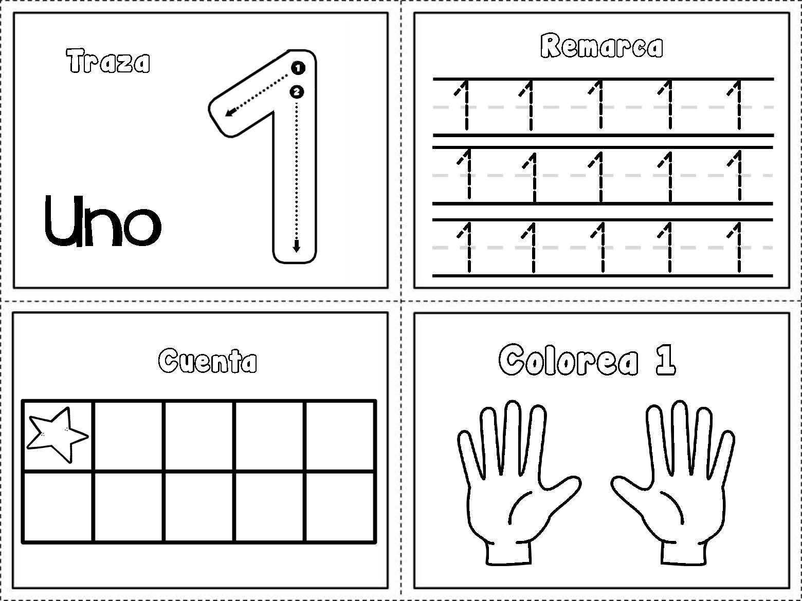 Grafomotricidad números del 1 al 10 (1) - Imagenes Educativas