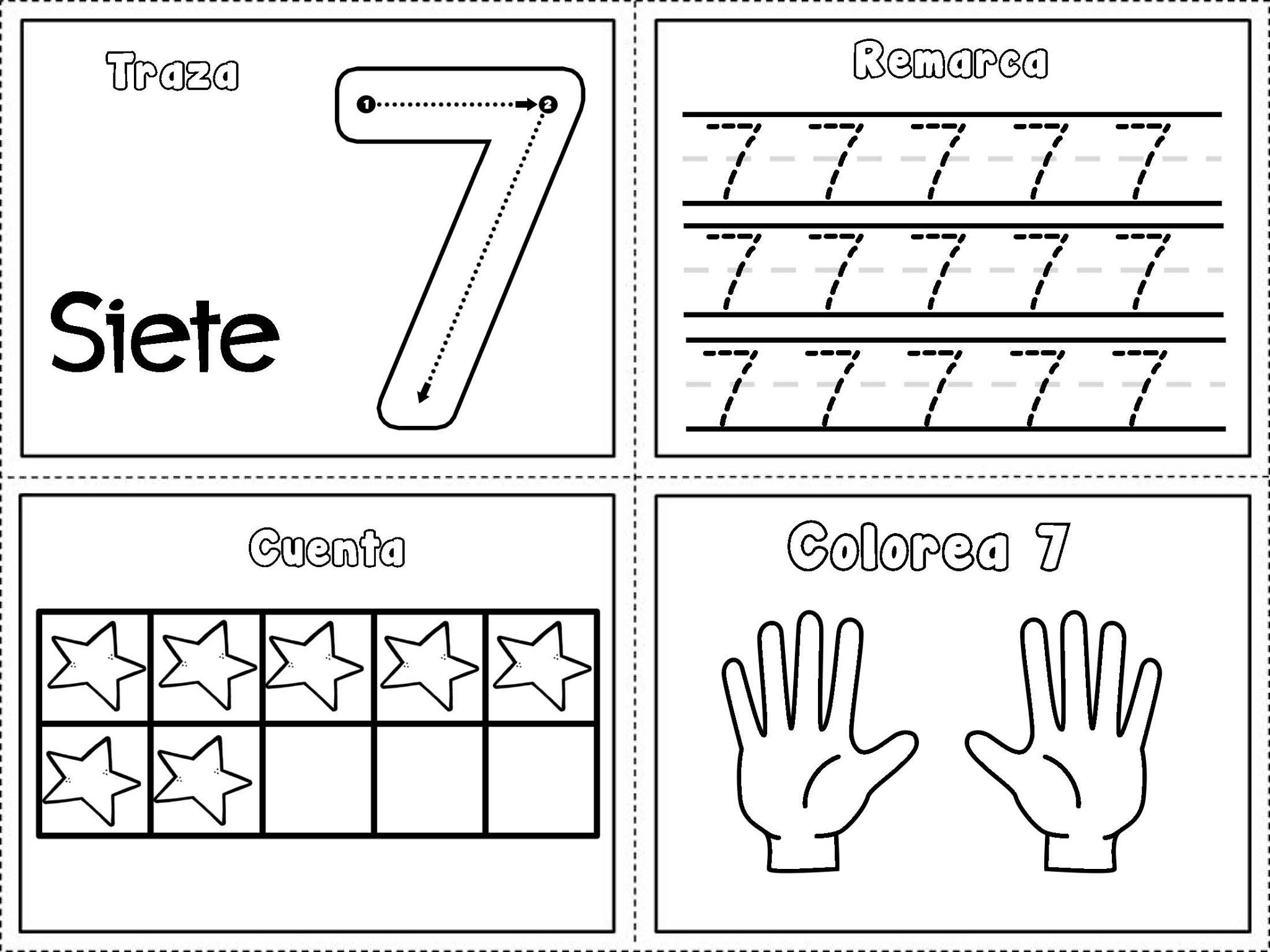Grafomotricidad números del 1 al 10 (7) - Imagenes Educativas