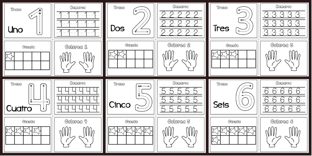 Grafomotricidad números del 1 al 10 - Imagenes Educativas