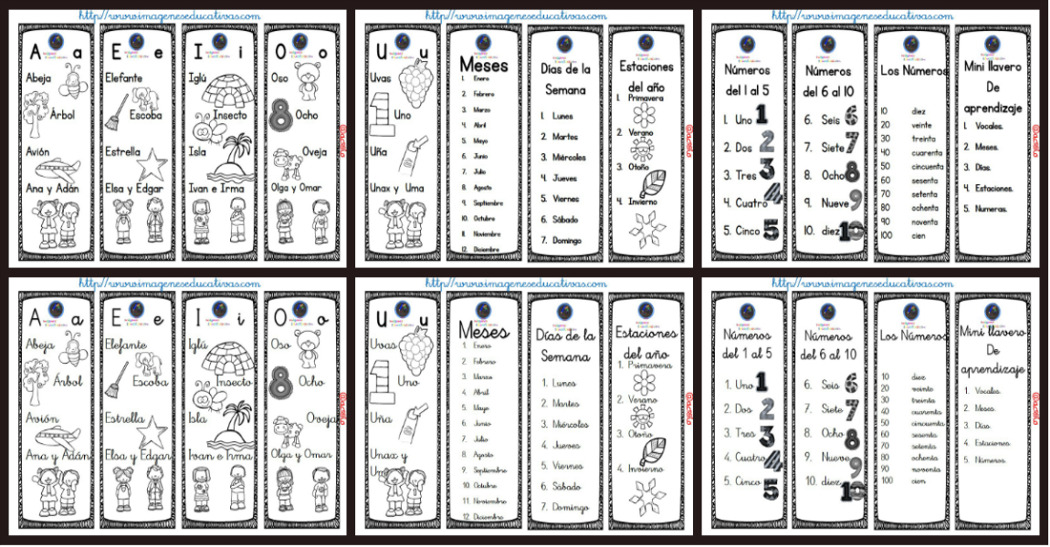Mini llavero de aprendizaje y refuerzo - Imagenes Educativas