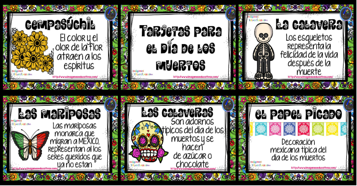 Tarjetas explicativas para trabajar el DÍA DE LOS MUERTOS - Imagenes ...