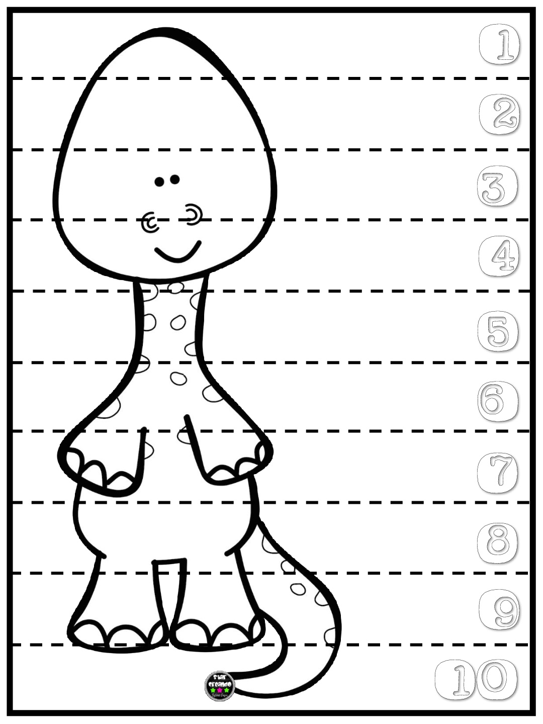 puzles-de-dinosaurios-para-repasar-los-numeros-3 - Imagenes Educativas