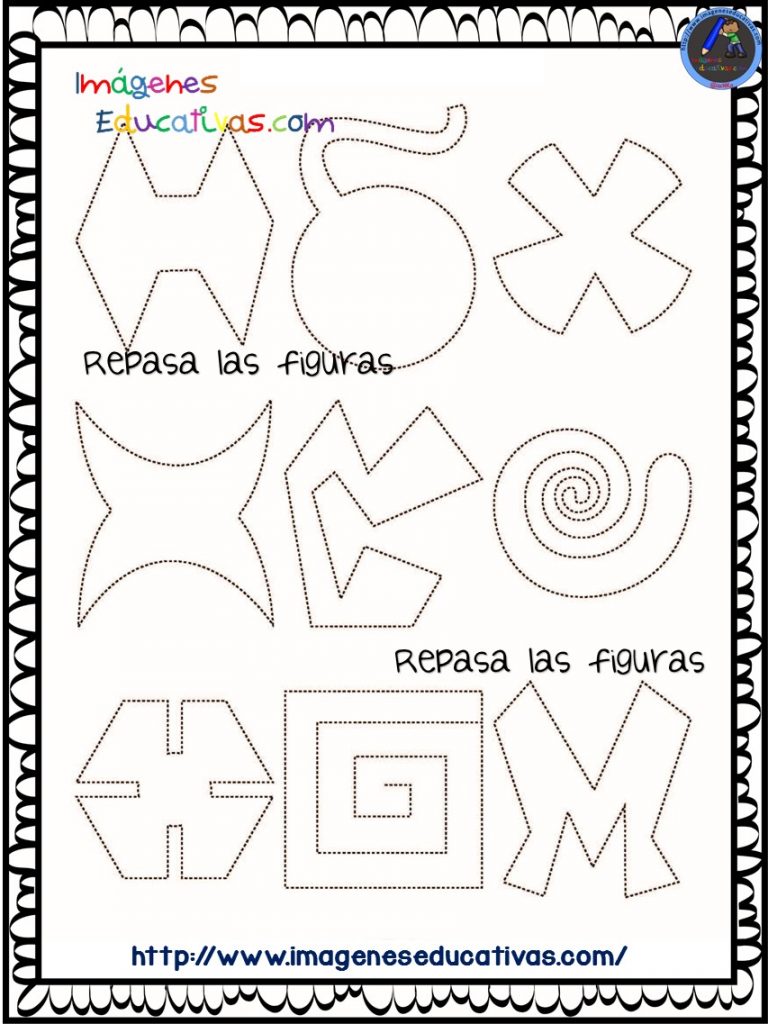 Colección de fichas para trabajar el trazo y FIGURAS - Imagenes Educativas