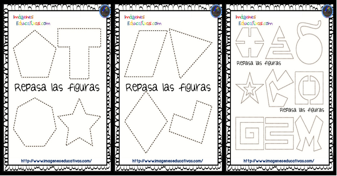 Colección de fichas para trabajar el trazo y FIGURAS - Imagenes Educativas