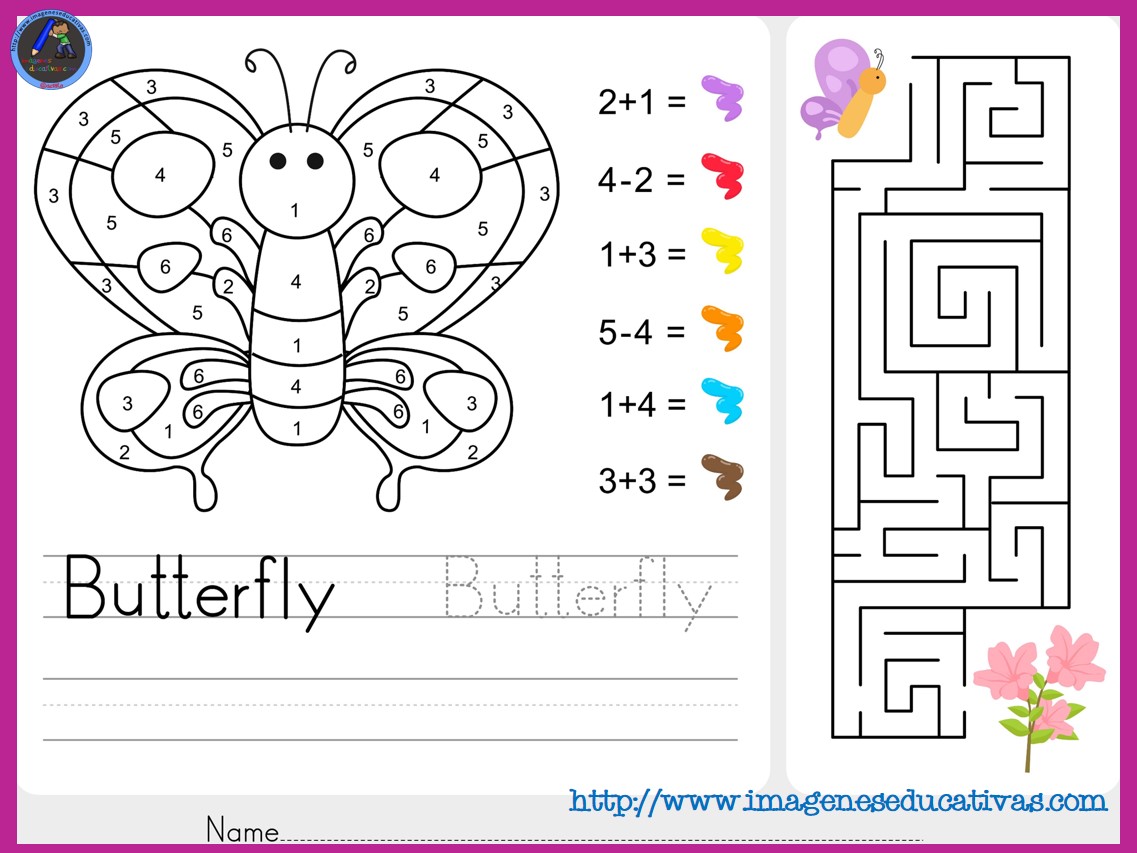 Colorea por por sumas y números - Imagenes Educativas