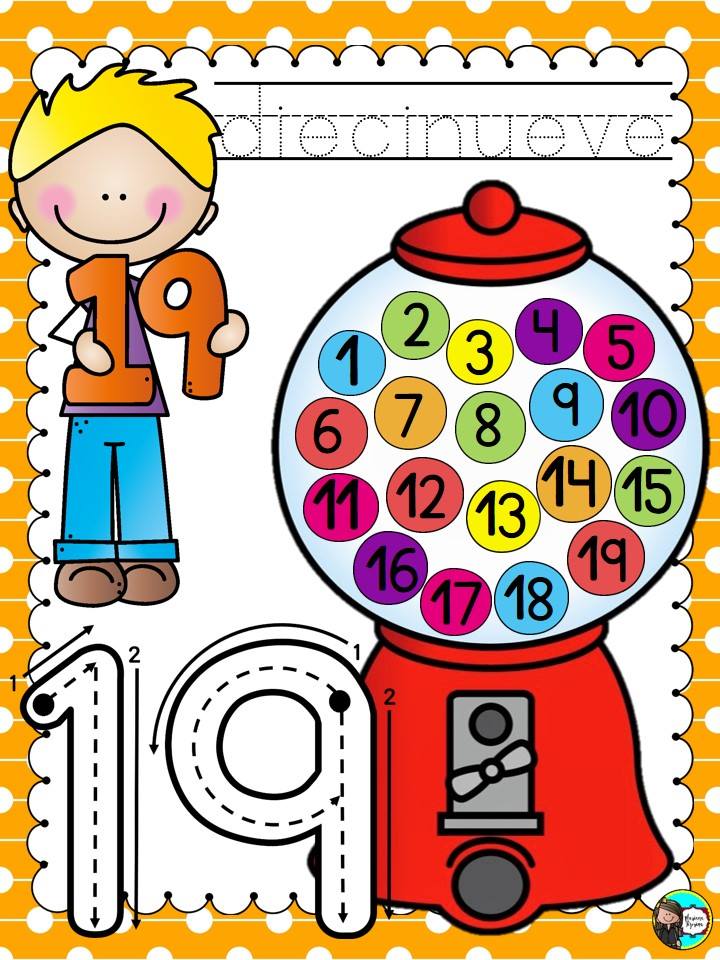 tarjetas-pra-trabajar-los-numeros-19 - Imagenes Educativas