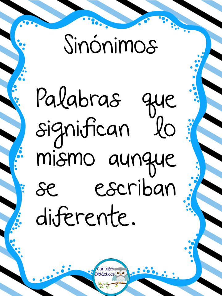 Sinónimos tarjetas (1) - Imagenes Educativas