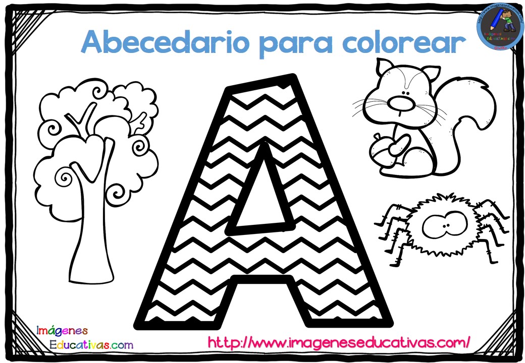 Abecedario Para Colorear Listo Para Descargar E Imprimir Zig Zag 1