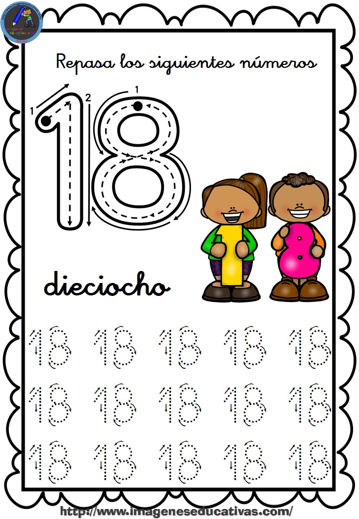 Completo cuaderno para repasar el trazo, números del 1 al 30 (18 ...