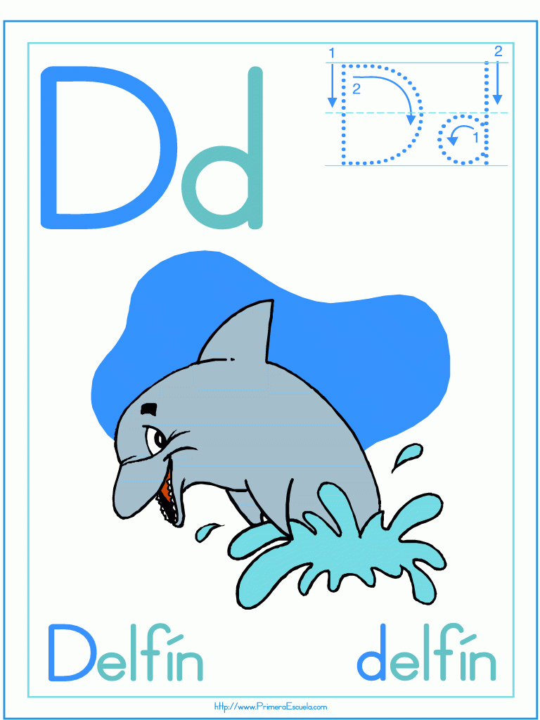 Ficha letra d delfin_c - Imagenes Educativas