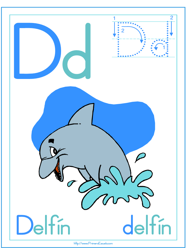 Ficha Letra D Delfin C Imagenes Educativas