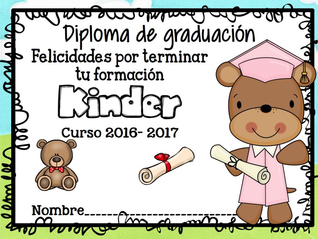 Diplomas de Graduación y fin de curso 2017 en formato editable y ...
