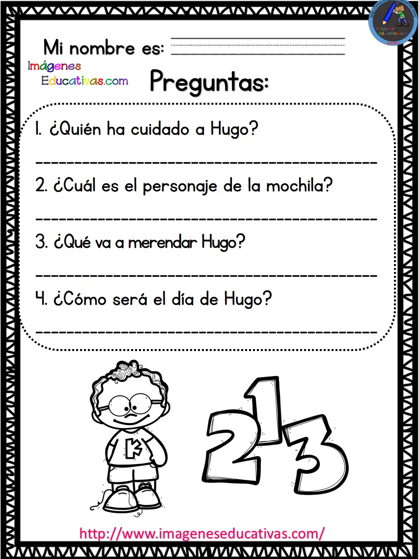 Lecturas comprensivas mi primer día de clase (5) - Imagenes Educativas