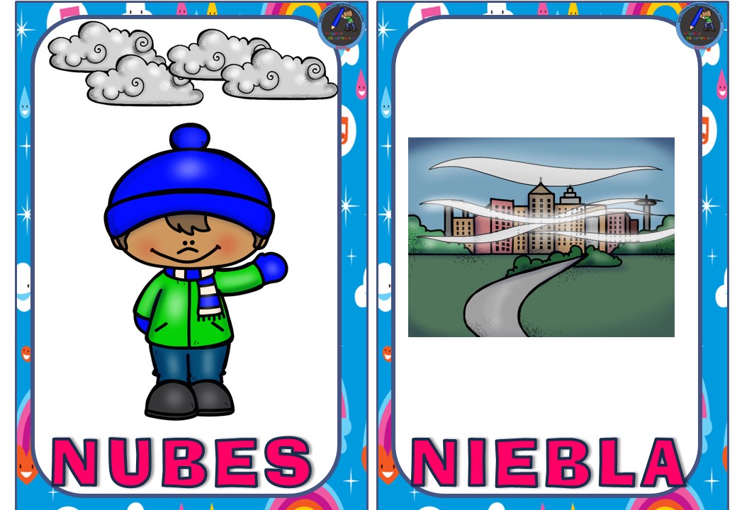 TARJETAS TIEMPO METEOROLÓGICO (9) - Imagenes Educativas