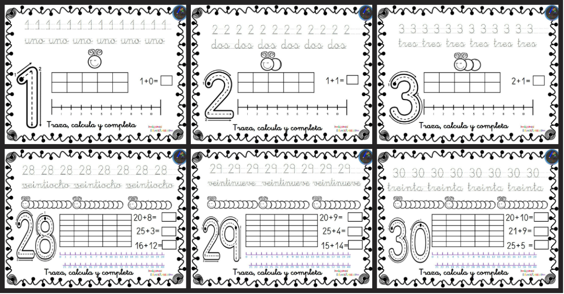 Traza, Calcula y Completa - Imagenes Educativas