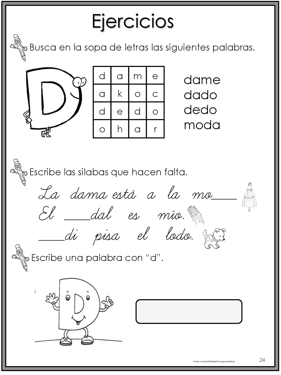 50 Ejercicios De Lecto Escritura Para Preescolar Y Primaria 012