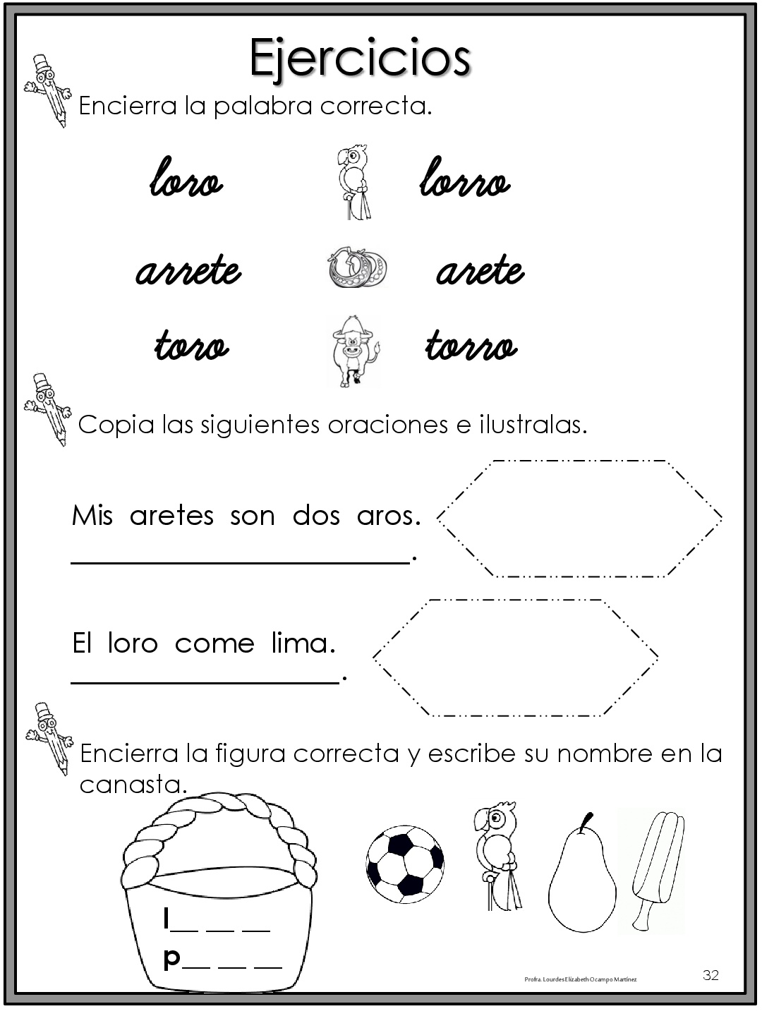 50 Ejercicios De Lecto Escritura Para Preescolar Y Primaria 017