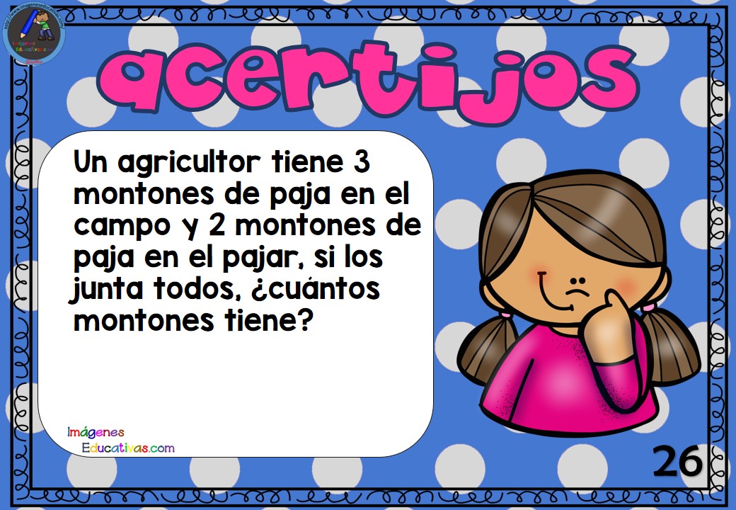 Acertijos fáciles de matemáticas para niños de primaria (26) - Imagenes ...