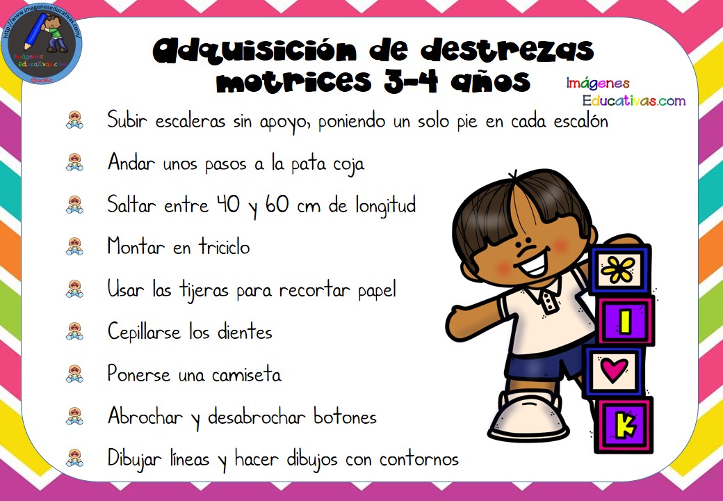 Adquisición de destrezas motrices en el período 2-6 años (3) - Imagenes ...