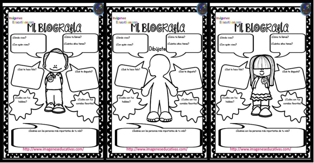 Autobiografía para niños Primaria y Primer Grado - Imagenes Educativas