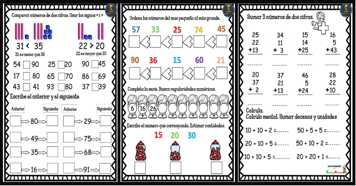 Fichas para trabajar Operaciones Básicas en Primaria - Imagenes Educativas