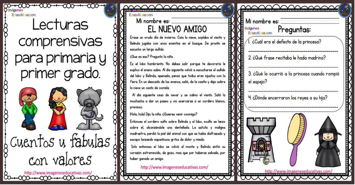 Lecturas comprensivas fábulas y cuentos - Imagenes Educativas