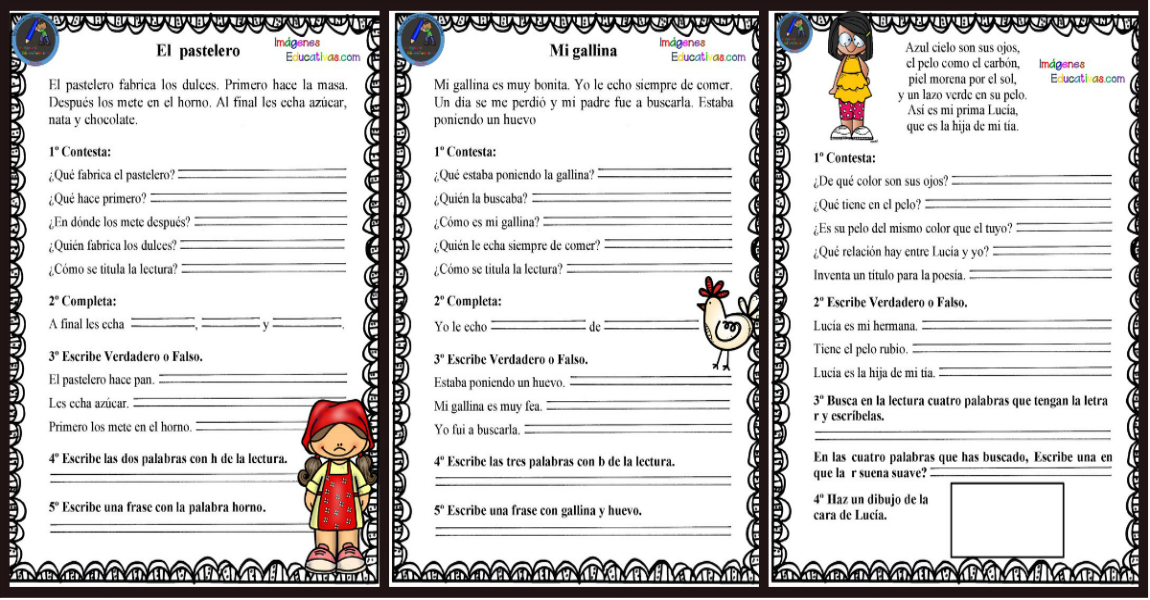 17 Lecturas Comprensivas Para Primer Ciclo De Primaria Imagenes