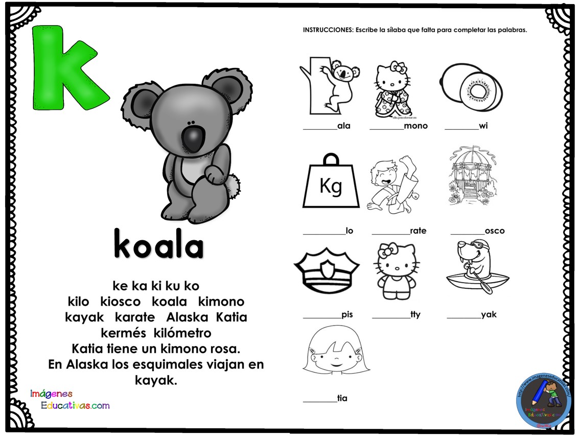 Abecedario para trabajar las Sílabas (1) - Imagenes Educativas