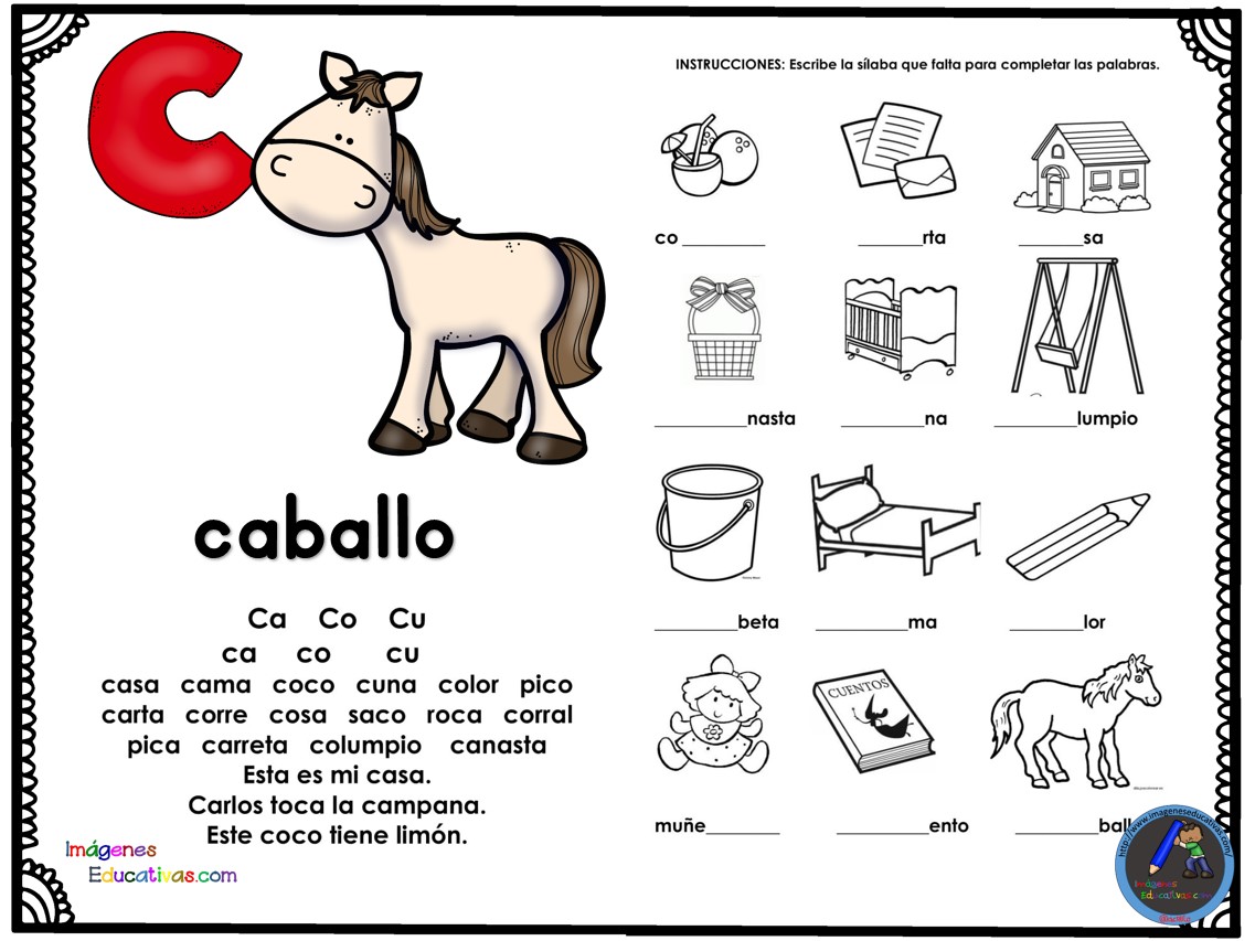 Abecedario para trabajar las Sílabas (19) - Imagenes Educativas