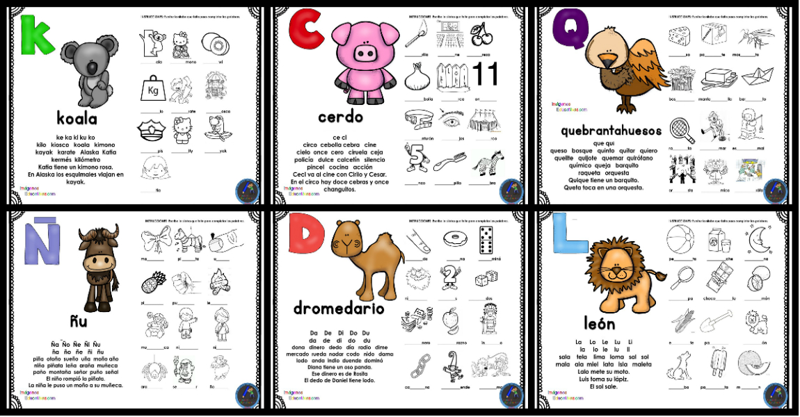 Abecedario para trabajar las Sílabas - Imagenes Educativas