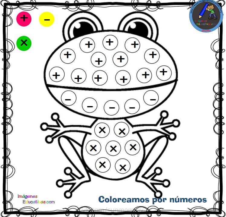 101 fichas para colorear con operaciones matemáticas - Imagenes Educativas