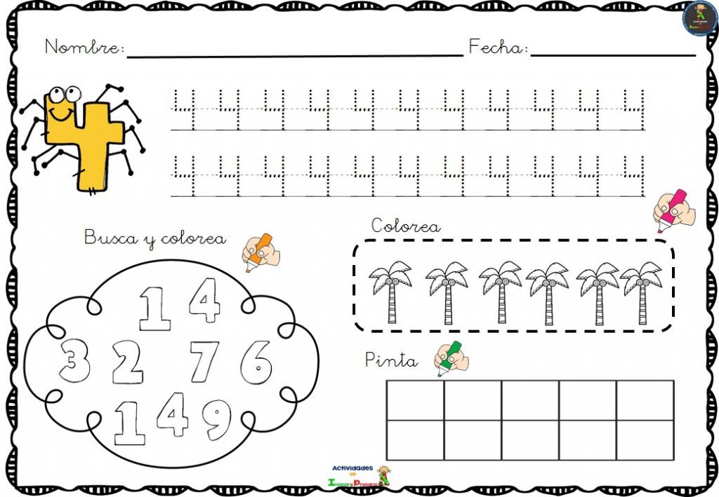 Fichas para trabajar los números de forma divertida (4) - Imagenes ...