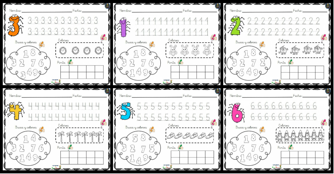 Fichas para trabajar los números de forma divertida - Imagenes Educativas