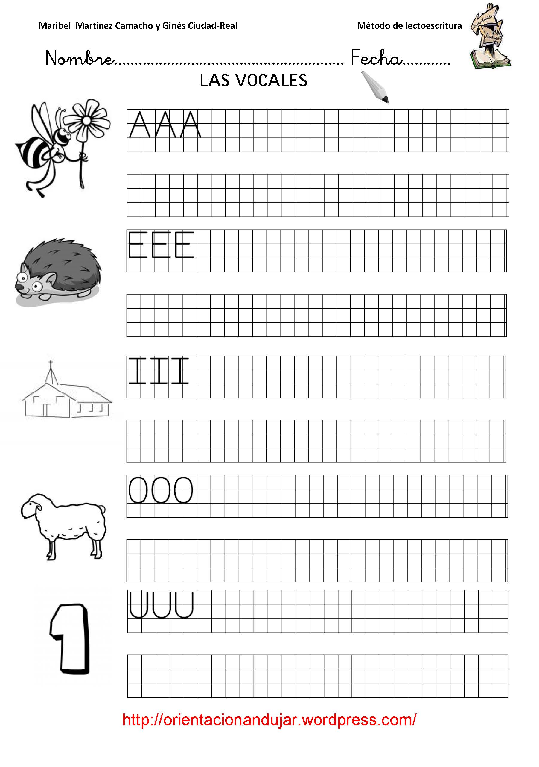 Programa de lectoescritura trabajamos las vocales_Página_10 - Imagenes ...