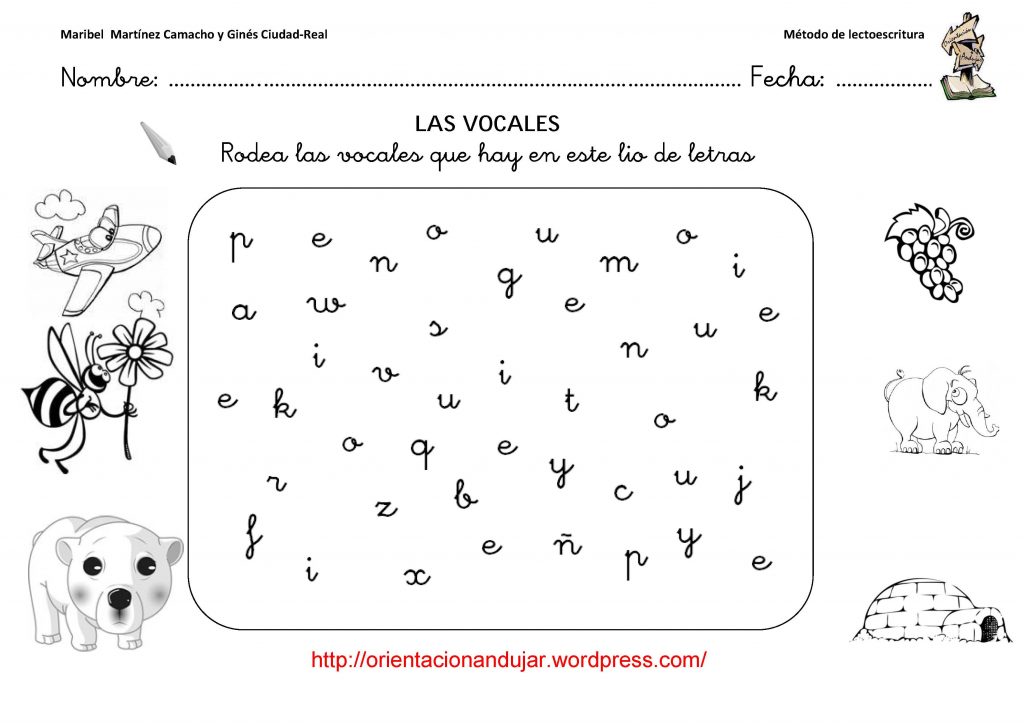 Programa de lectoescritura trabajamos las vocales_Página_11 - Imagenes ...