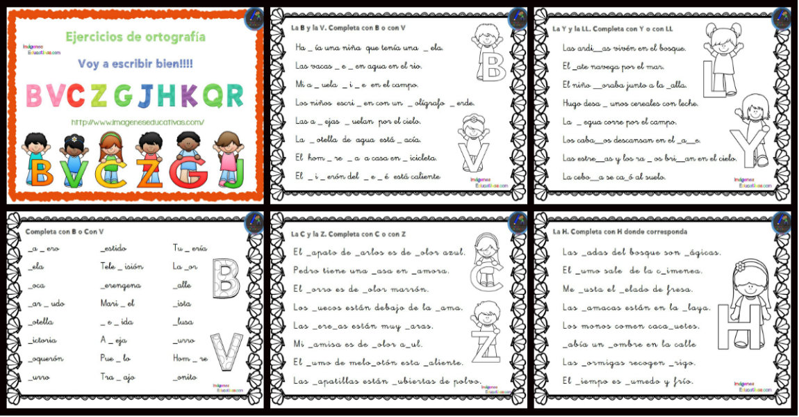 Actividades para trabajar la ortografía (1) - Imagenes Educativas