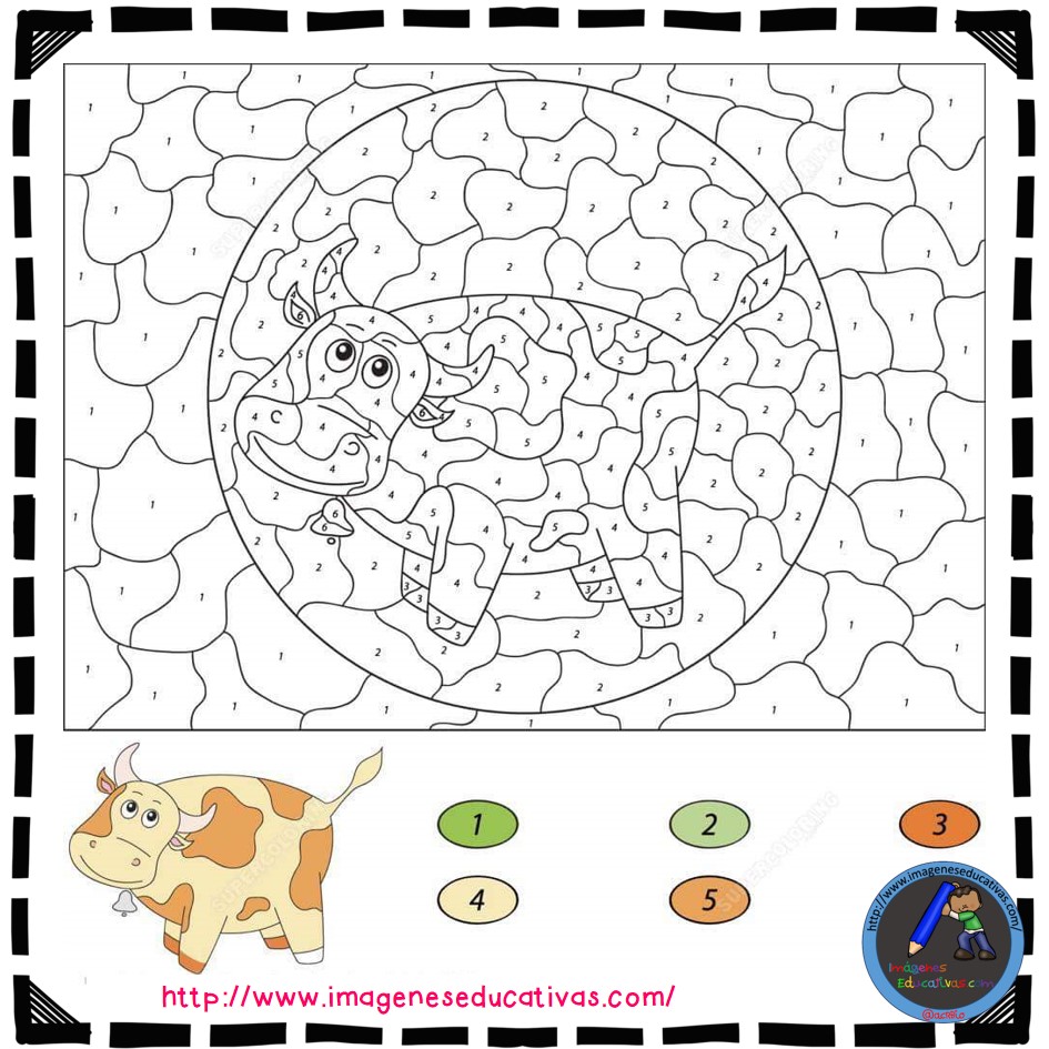 Colorear por números (4) - Imagenes Educativas