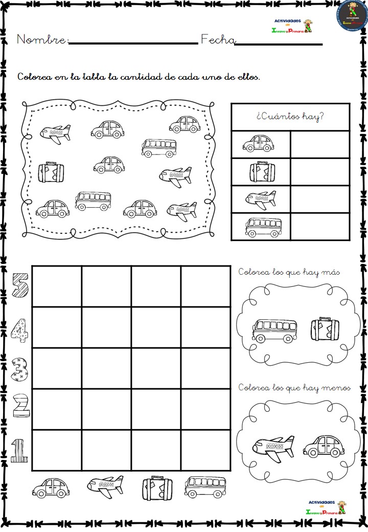 Ejercicios para contar con gráficos (3) - Imagenes Educativas