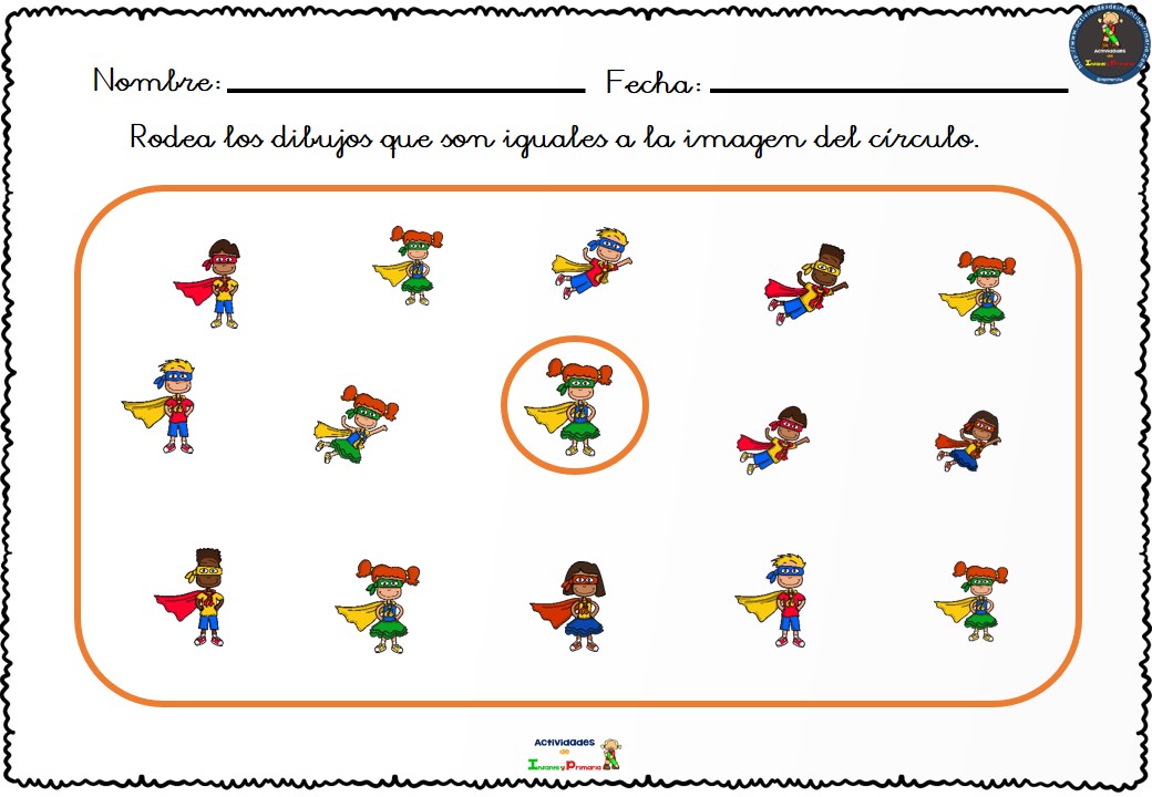 Colección de fichas para estimular la atención de los niños (6 ...