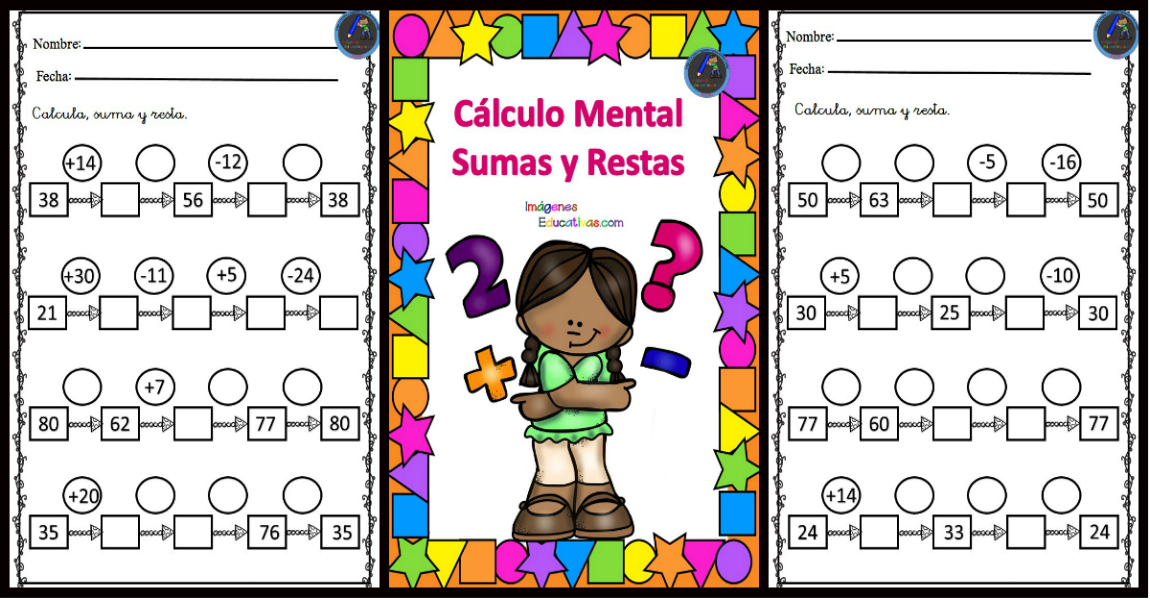Fichas Cálculo Mental Sumas Y Restas Imagenes Educativas
