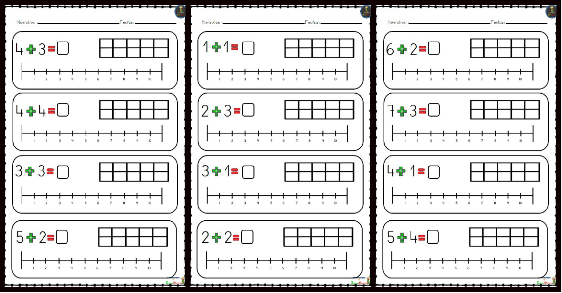 Fichas para trabajar la recta numérica (1) - Imagenes Educativas